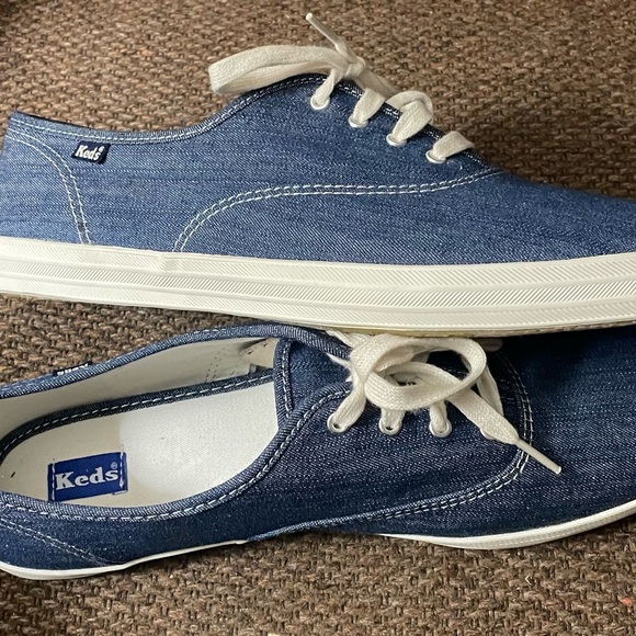 Keds | Shoes | Vintage Keds Champions Denim Blue Laceup Sneakers Blue ...